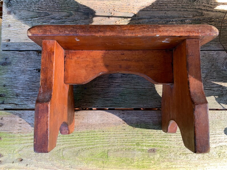 Antique Primitive Foot Stool 1730s - Etsy