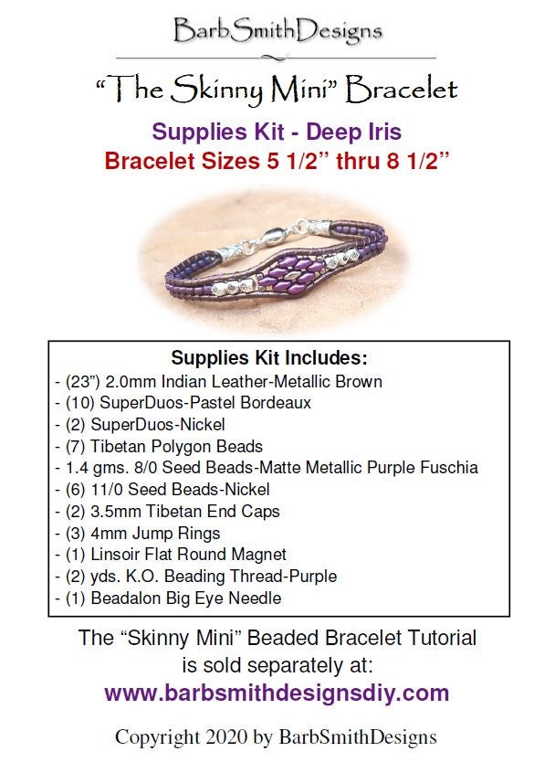 Supplies Kit (tutorial Sold Separately)-"the Skinny Mini" Bracelet Kit ...
