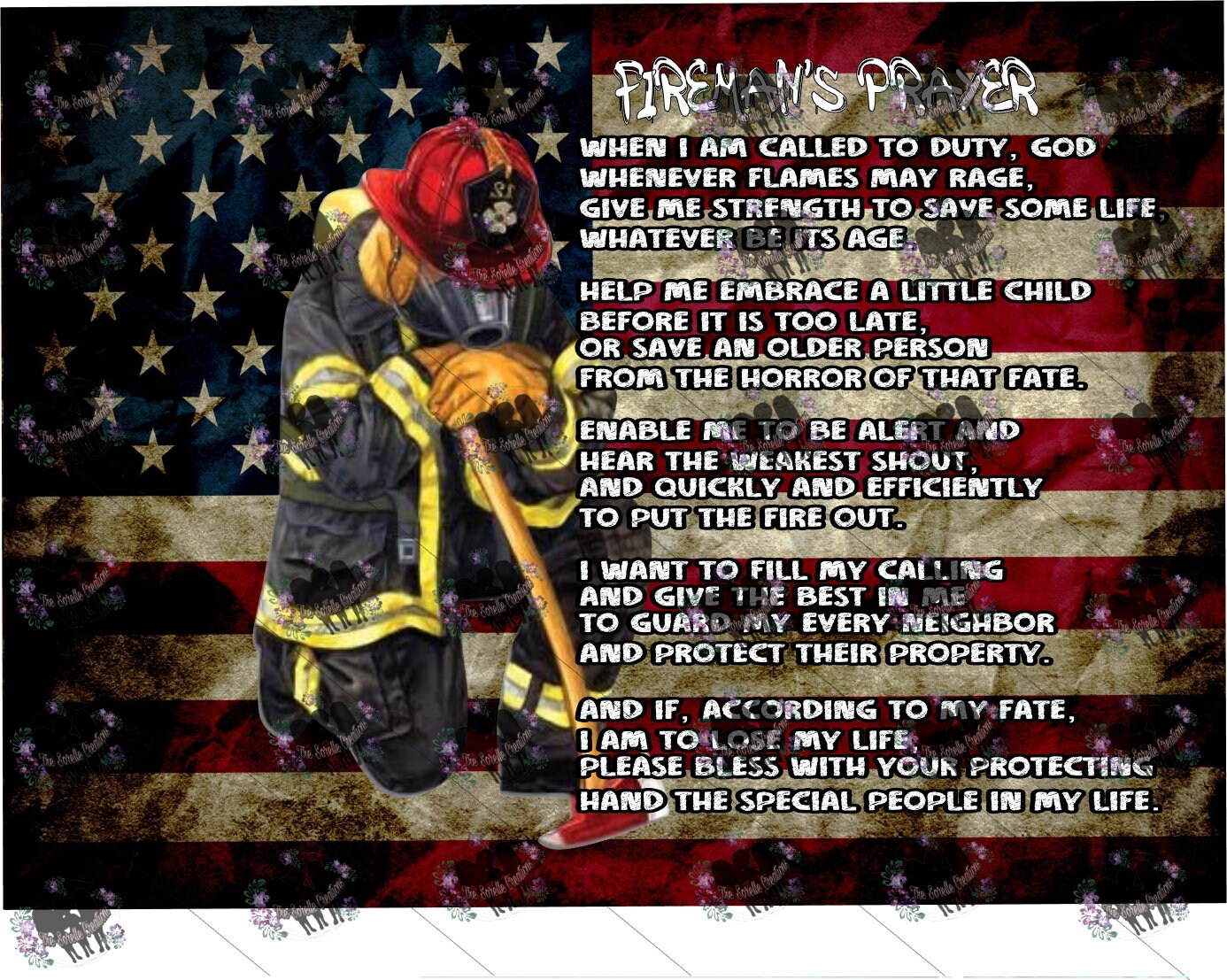 Fireman Prayer Tattoo