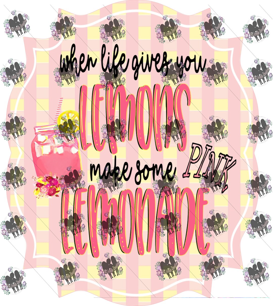 Pink Lemonade Sublimation Image - Etsy