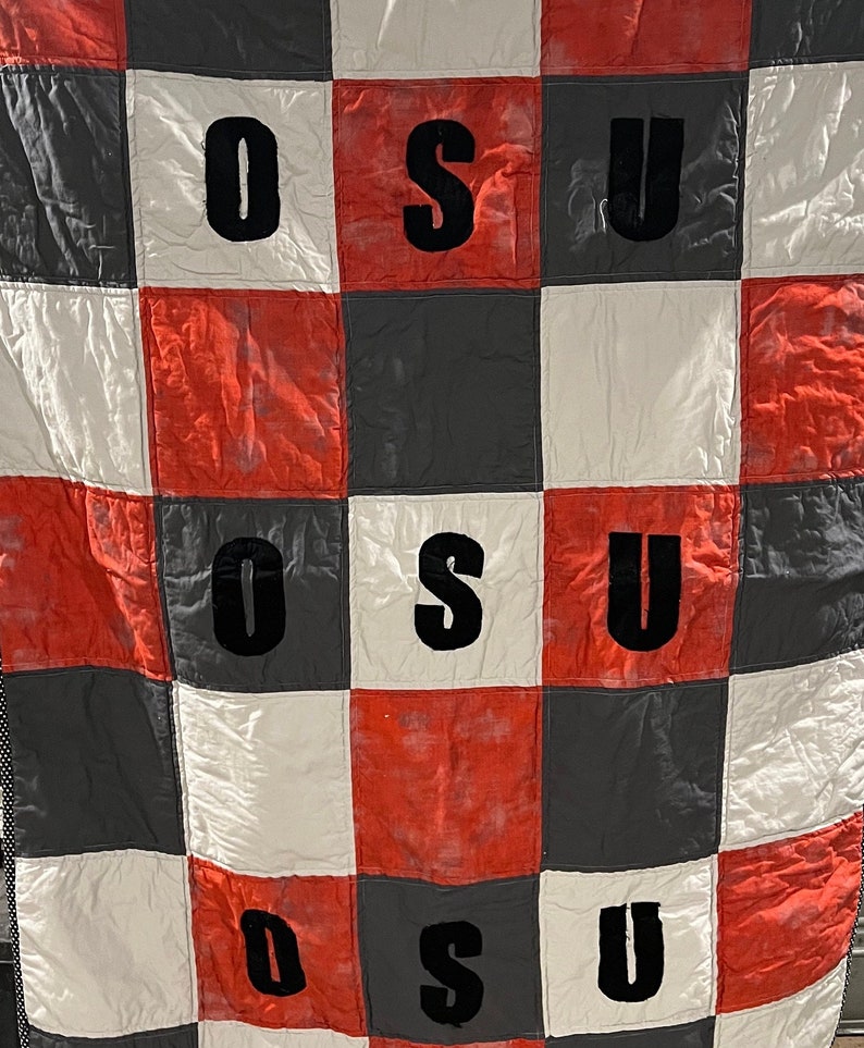 Ohio State University OSU Quilt Throw Handmade - Etsy