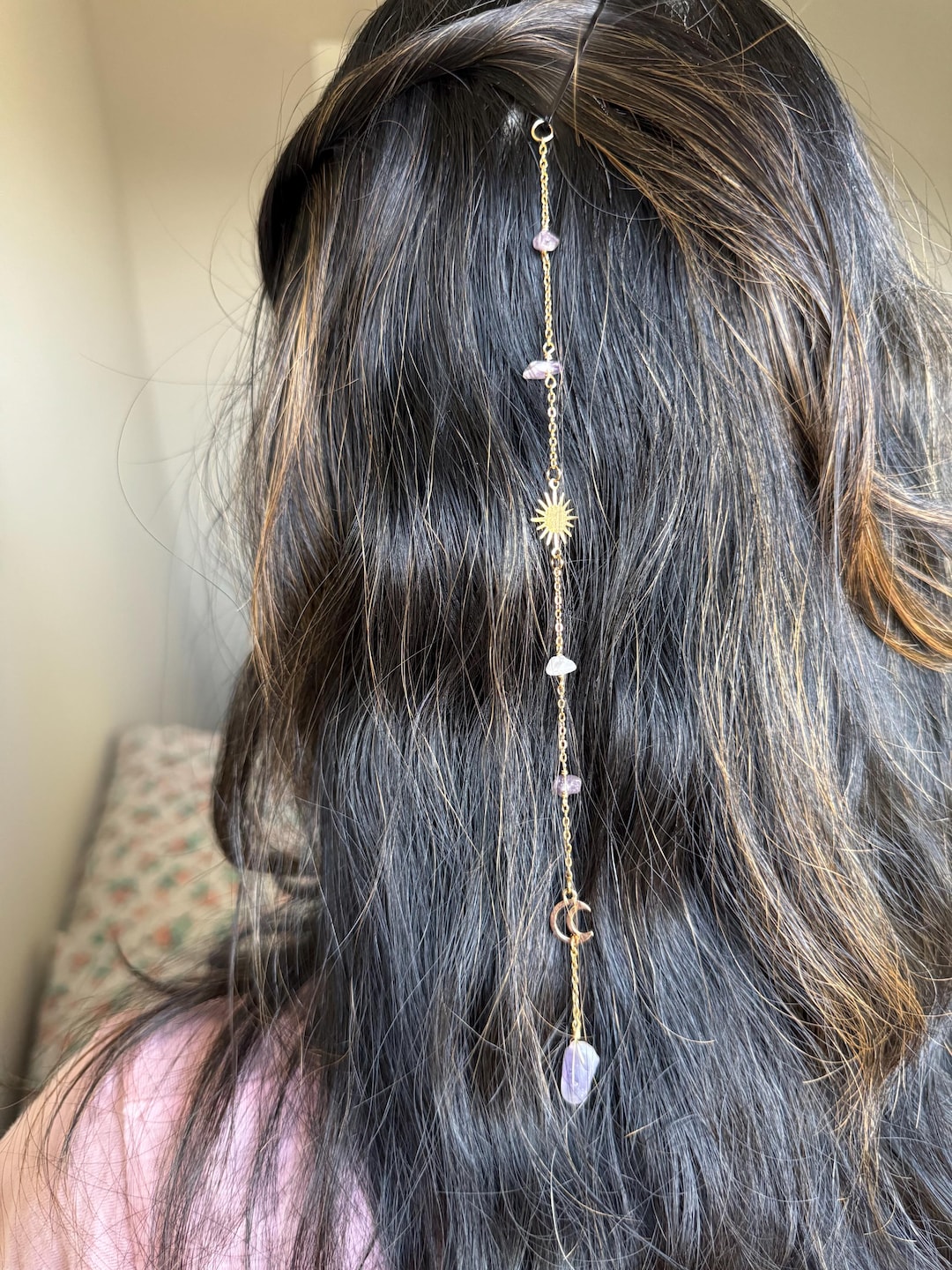 Hair Charms Boho Beaded Hair Chain With Sun Charms Festival Hair ...