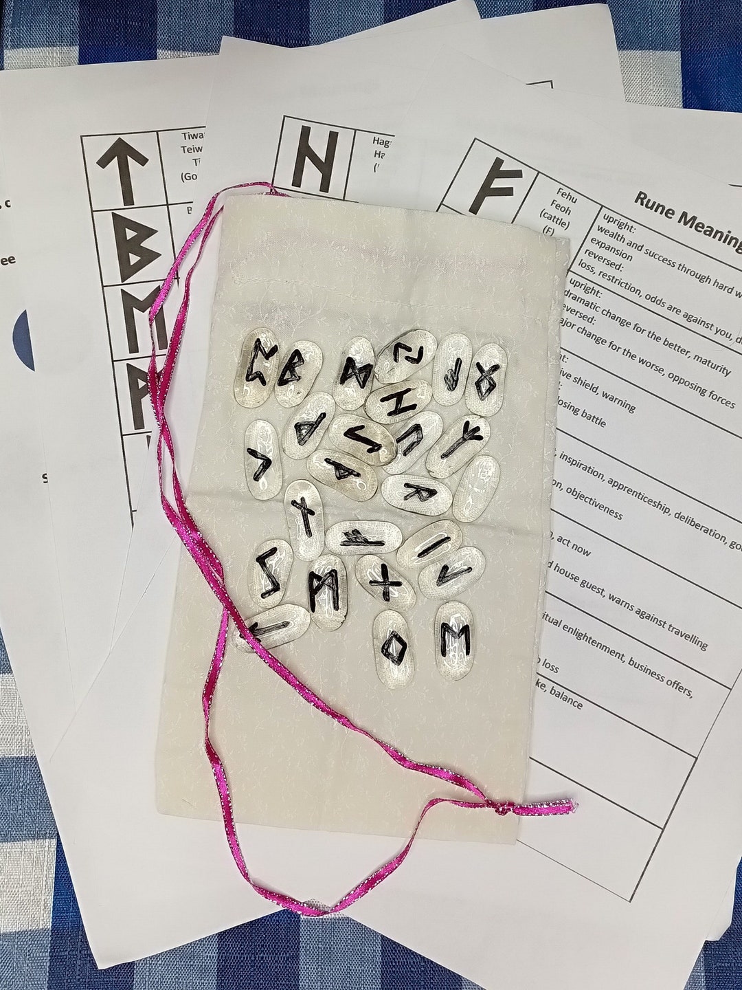 Beginners Elongated Clear Glass Rune Kit -- Ready to Ship! - Etsy
