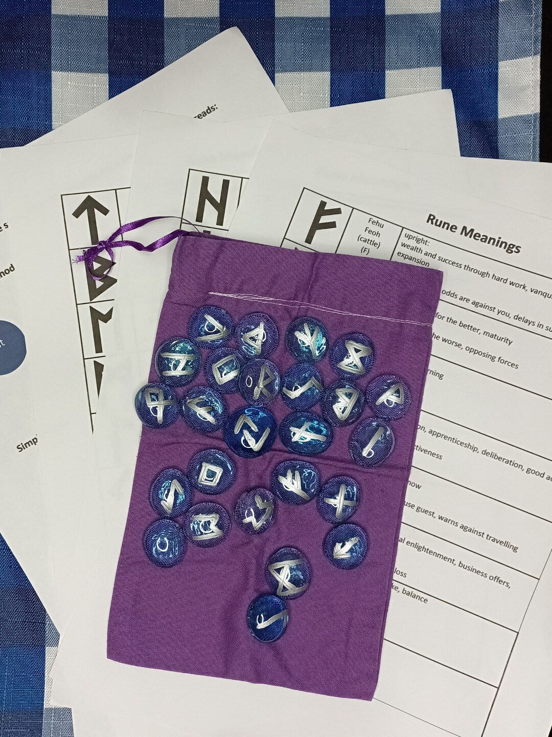 Beginners Blue Glass Rune Kit -- Ready to Ship! - Etsy