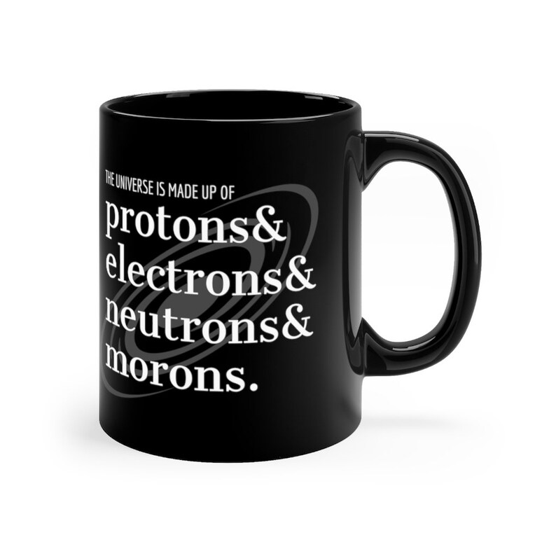 FUNNY SCIENCE MUG Protons & Morons Custom Science Cup - Etsy