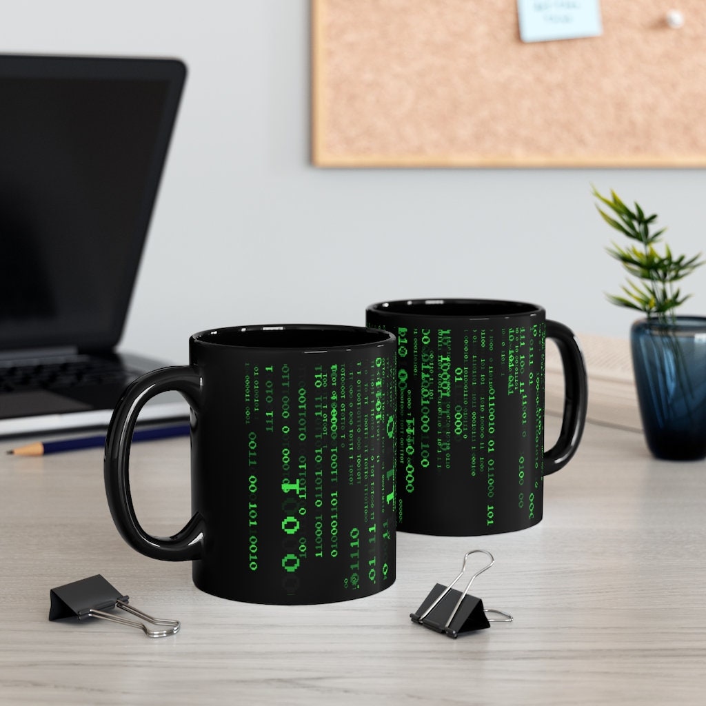 The Matrix CODER MUG, Computer Science Gift Coffee Cup Black Mug 15 or ...