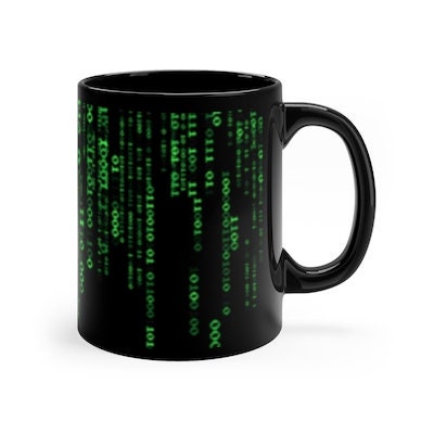 The Matrix CODER MUG, Computer Science Gift Coffee Cup Black Mug 15 or ...