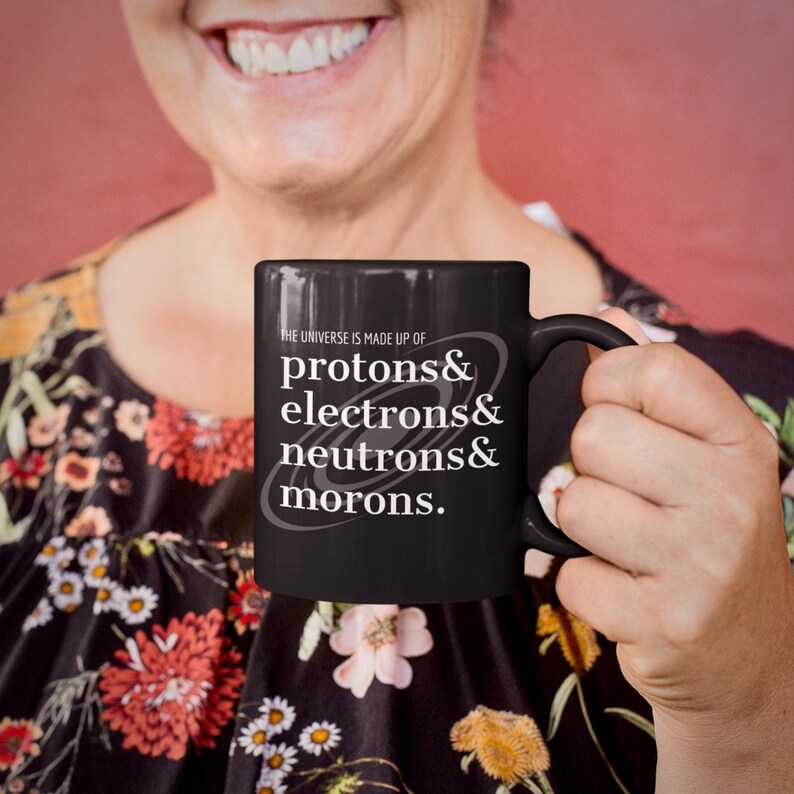 FUNNY SCIENCE MUG Protons & Morons Custom Science Cup - Etsy