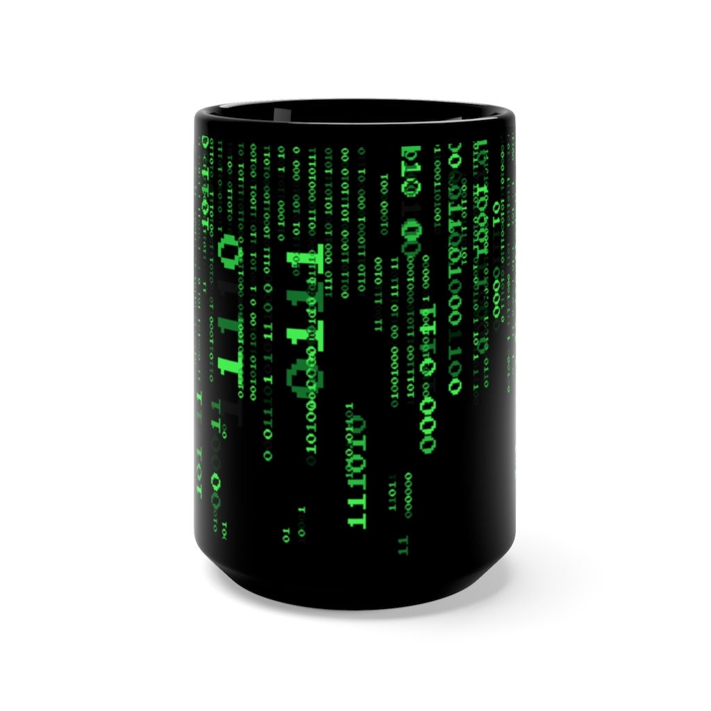 The Matrix CODER MUG, Computer Science Gift Coffee Cup Black Mug 15 or ...