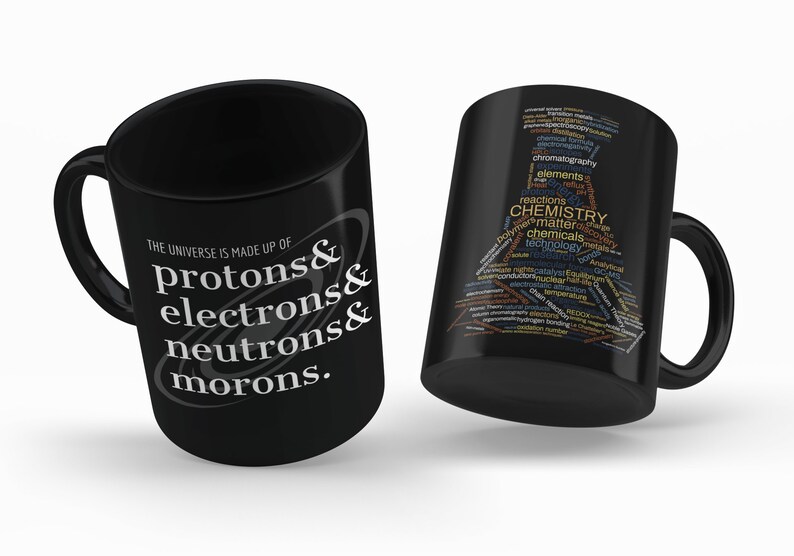 FUNNY SCIENCE MUG Protons & Morons Custom Science Cup - Etsy