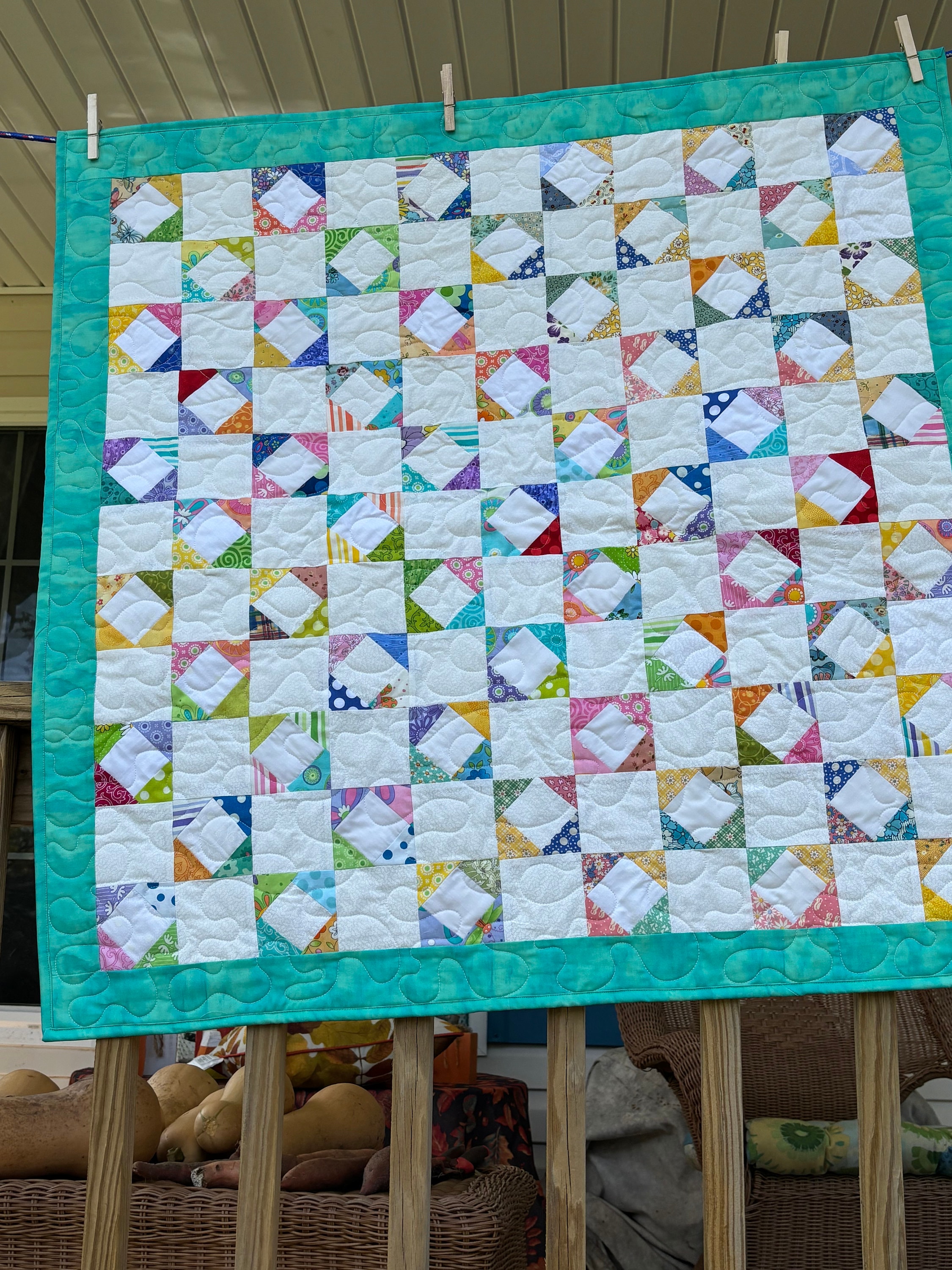 Scrappy Dancing Triangles - Etsy