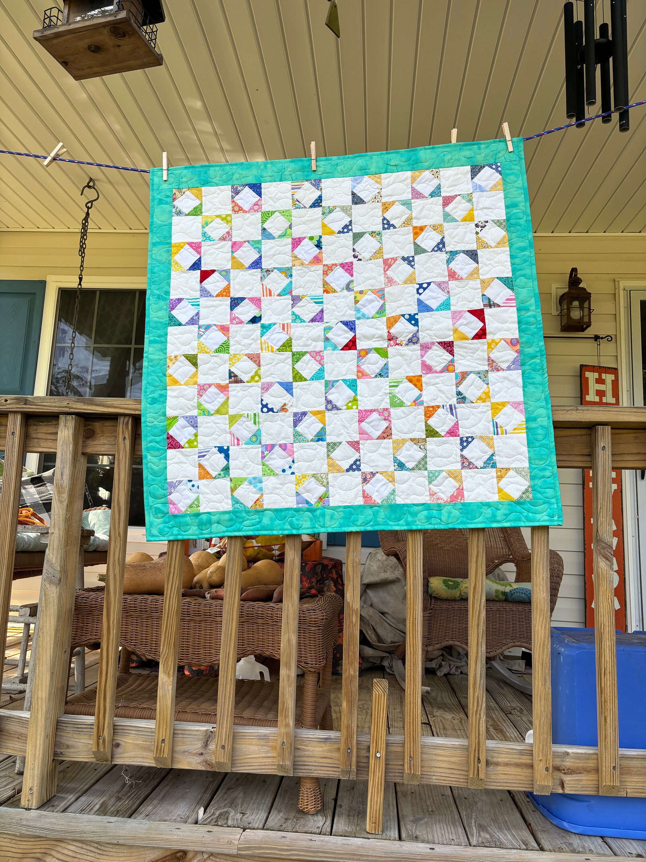 Scrappy Dancing Triangles - Etsy