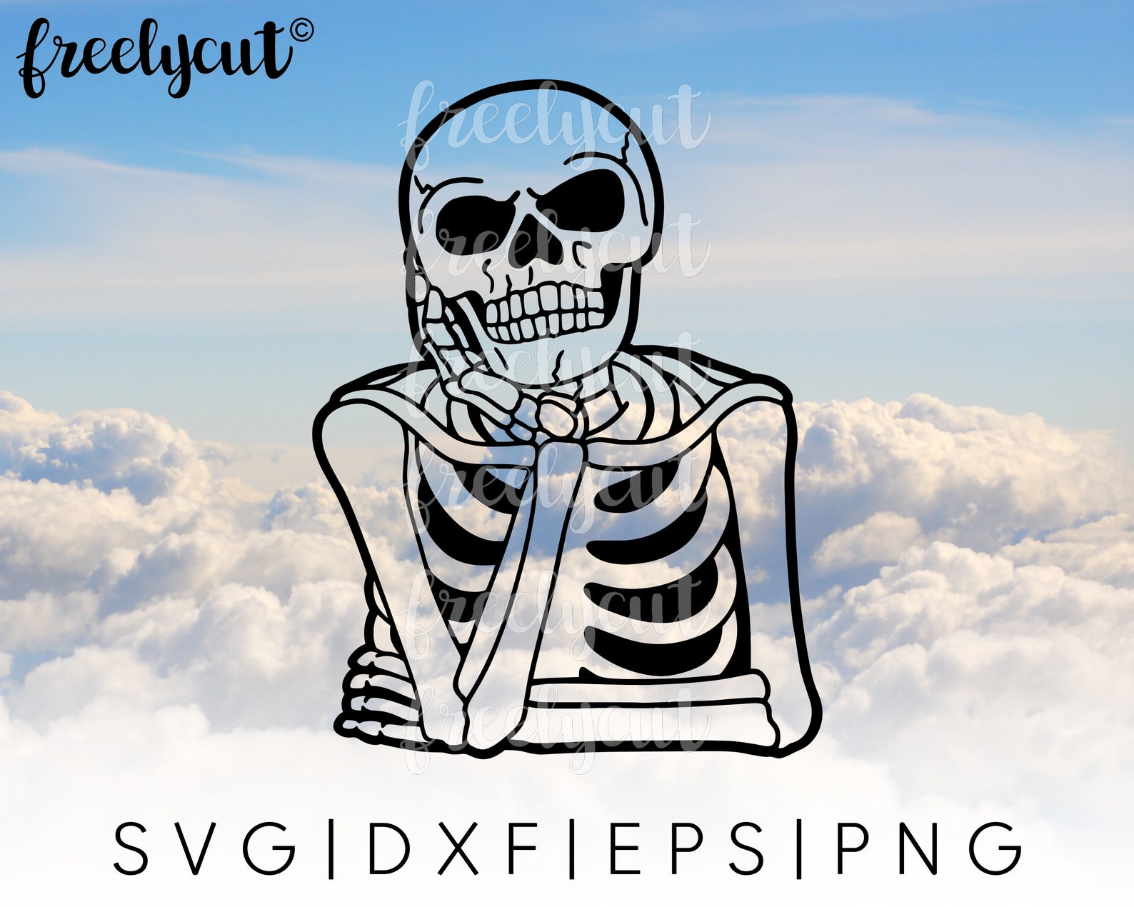 Grinning Skeleton Torso SVG Cut File Template for Cricut, Silhouette ...