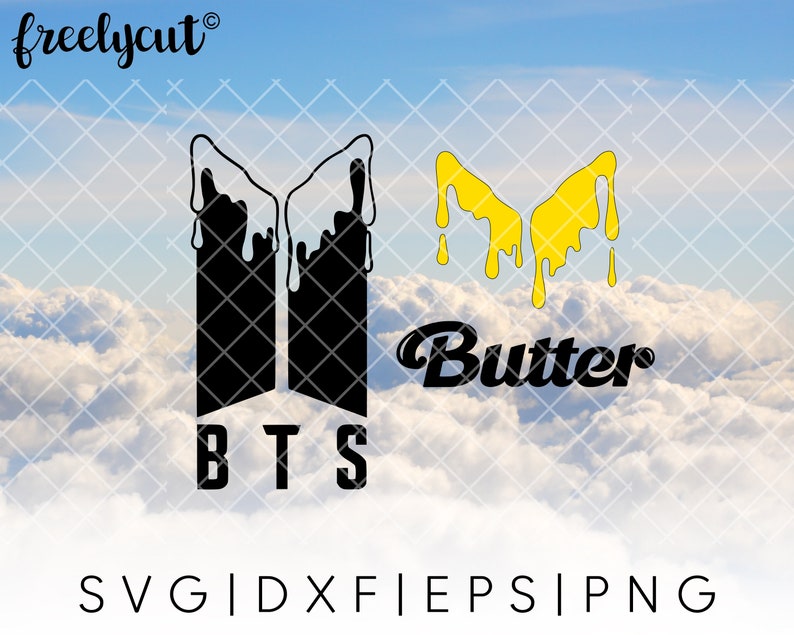 BTS Layered Butter Logo Package SVG Cut File Template for - Etsy