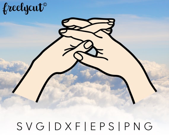 Holding Hands With Interlocked Fingers SVG Cut File Template - Etsy