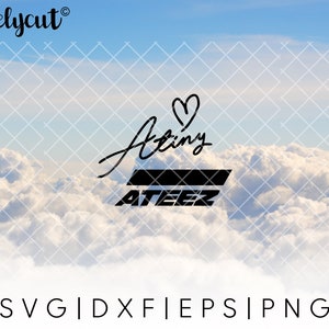 Kpop Ateez Signatures SVG Cut File Template for Cricut, Silhouette ...