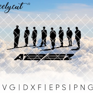 Standing Ateez With Shadows SVG Cut File Template for Cricut ...