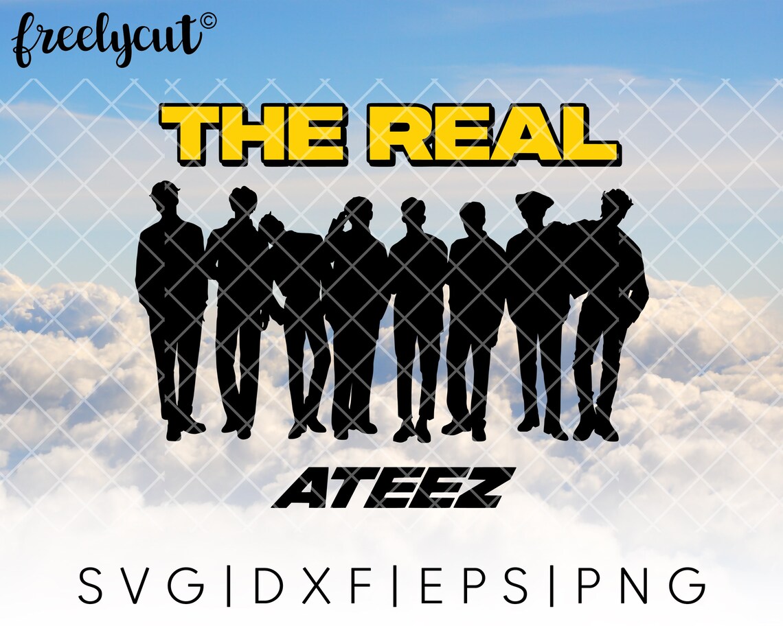 Ateez the Real Layered SVG Cut File Template for Cricut, Silhouette ...