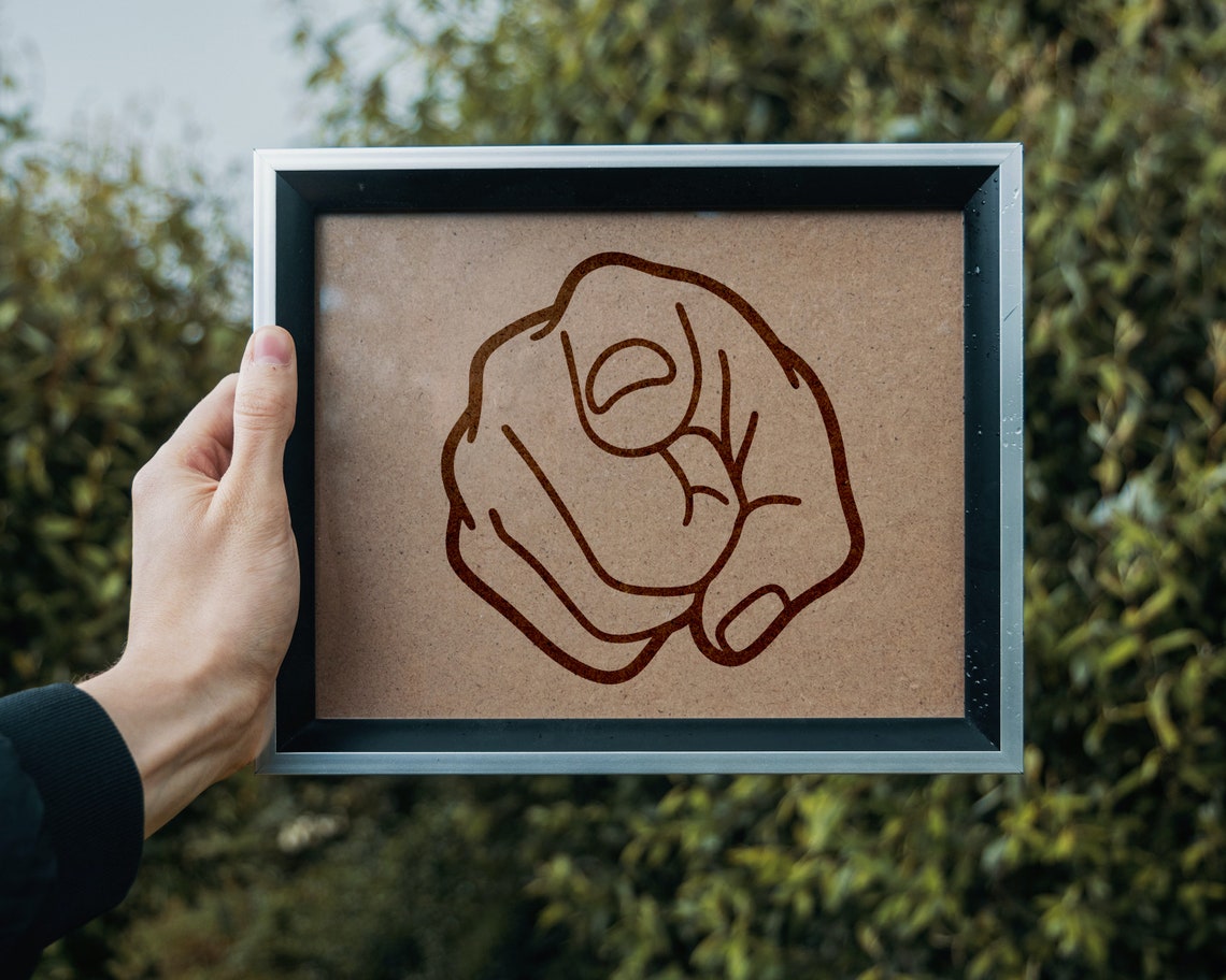 Pointing Finger SVG Cut File Template for Cricut Silhouette | Etsy