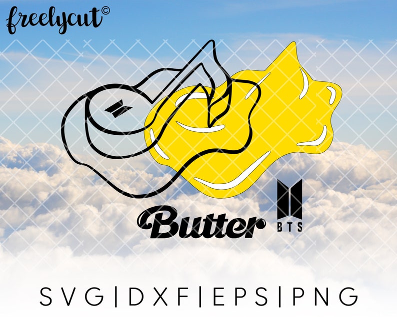 BTS Layered Butter Logo Package SVG Cut File Template for | Etsy