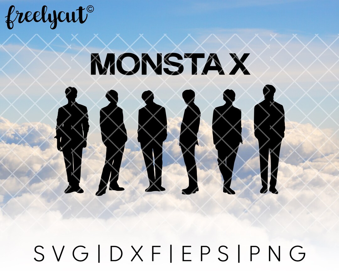 Kpop Monsta X SVG Cut File Template for Cricut, Silhouette, Cutting ...