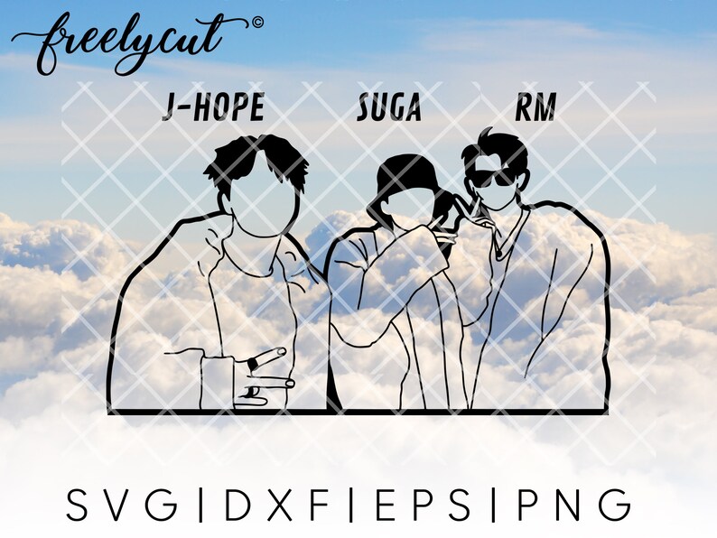 BTS Rap Line SVG Cut File Template for Cricut Silhouette - Etsy Canada