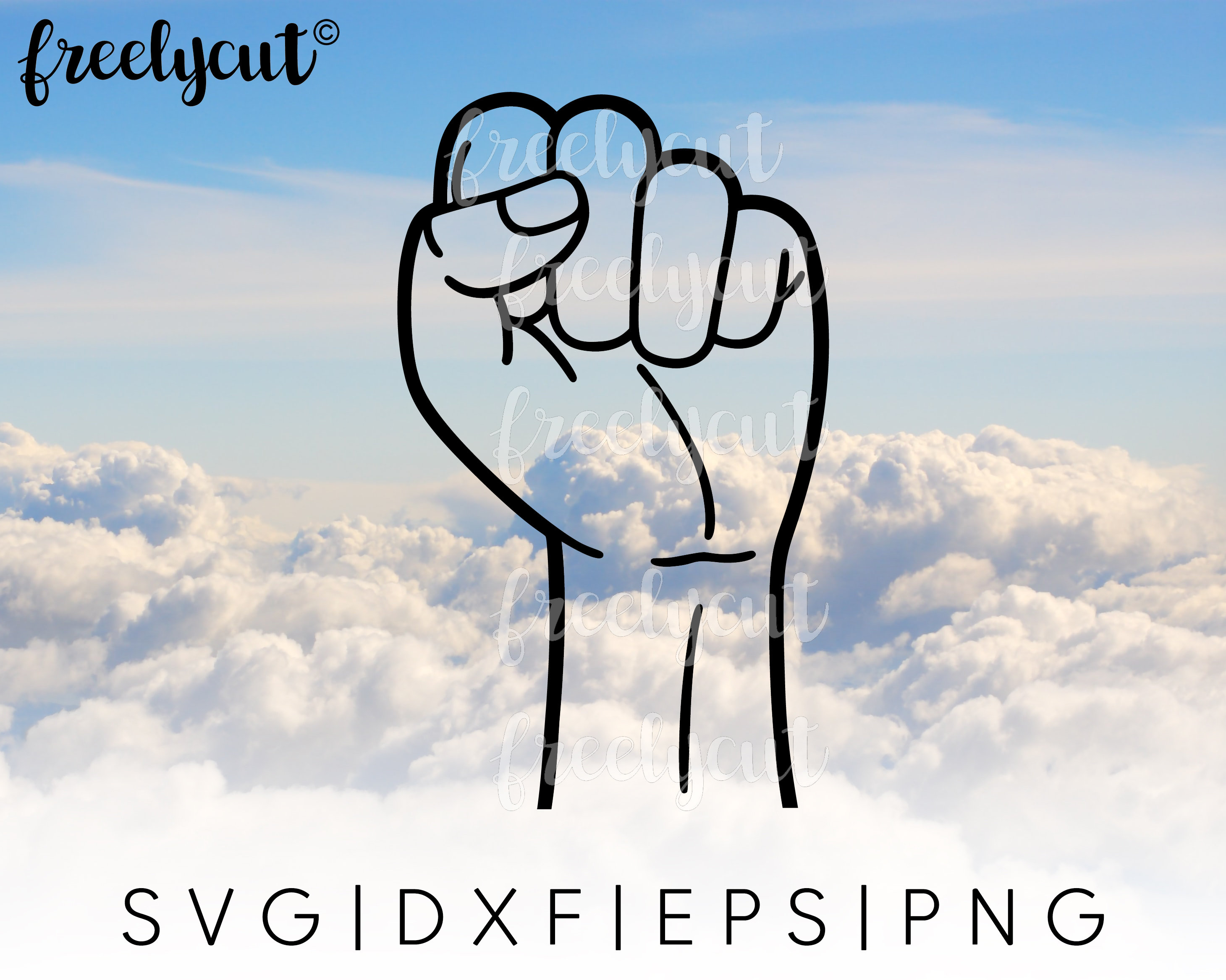 Raised Fist Drawing