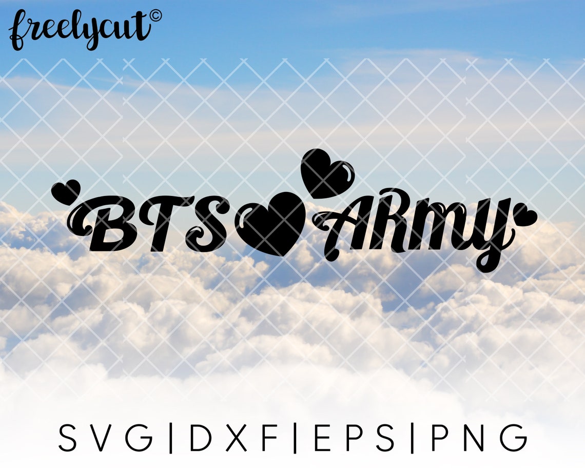 Bts Poses Army Love Svg Cut File Template For Cricut Etsy