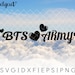 BTS Poses Army Love SVG Cut File Template for Cricut, Silhouette ...
