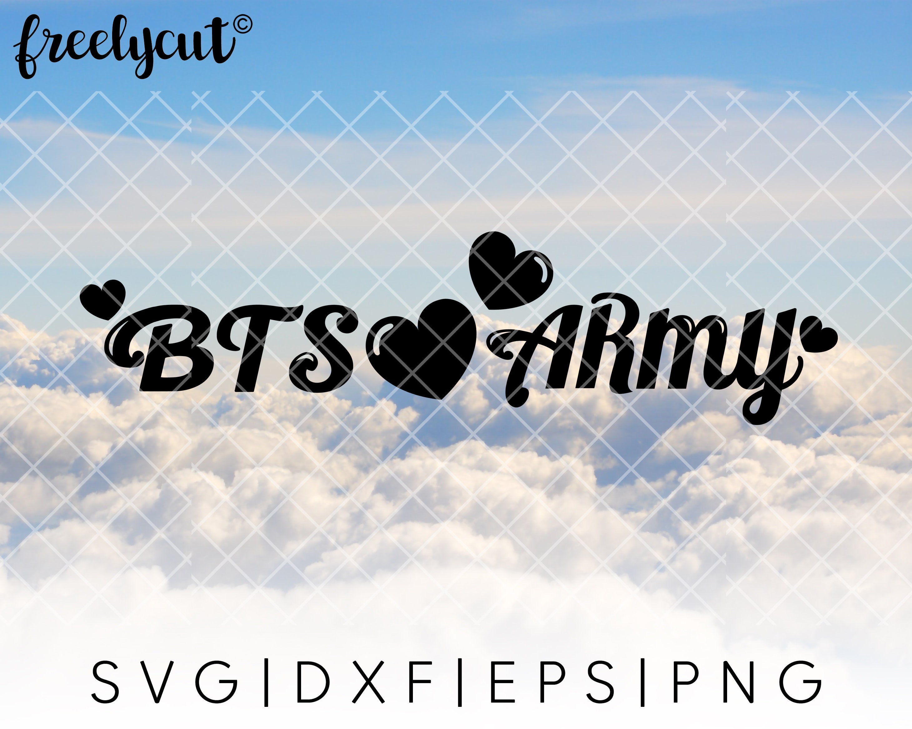 BTS Poses Army Love SVG Cut File Template for Cricut - Etsy