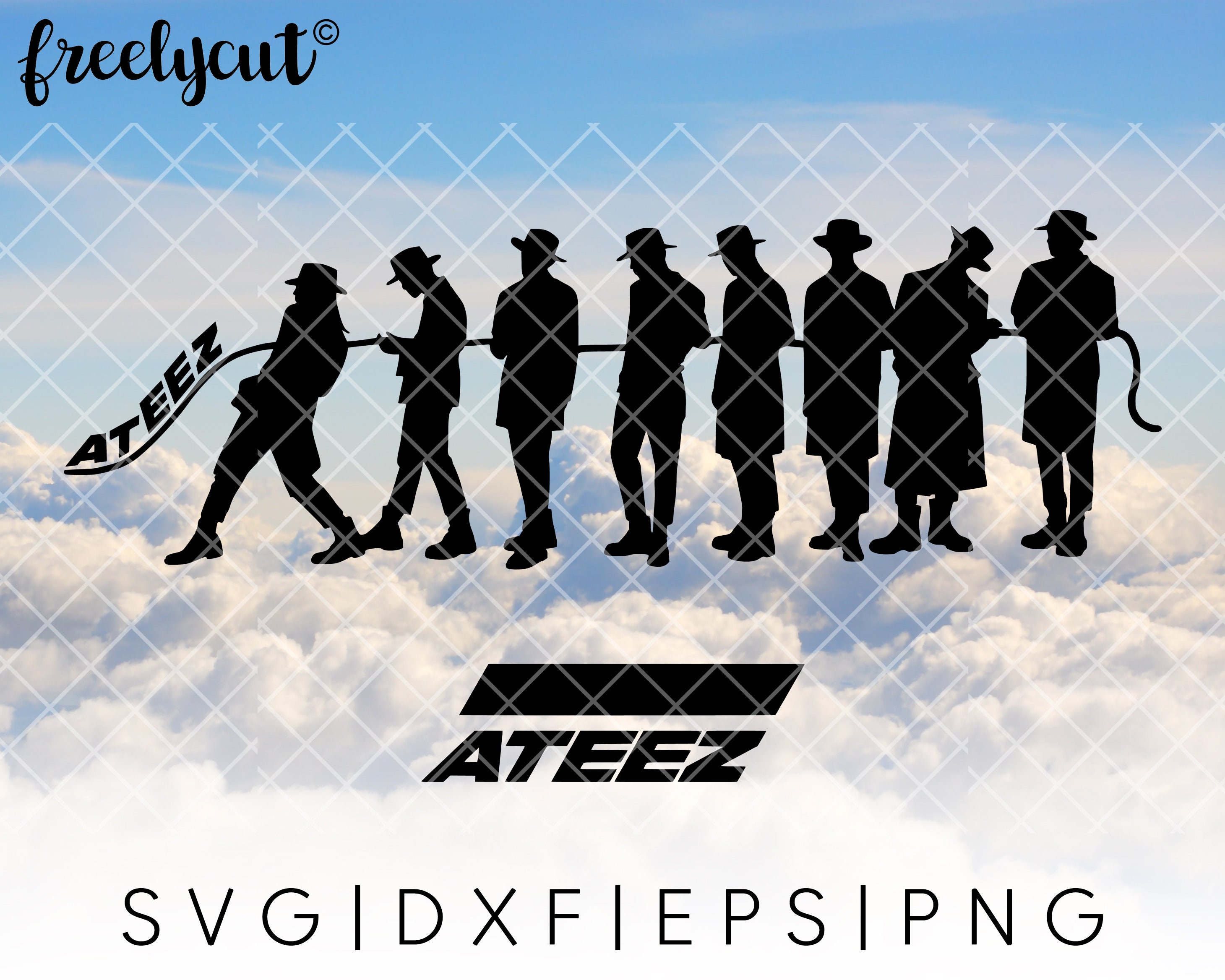 Dark Ateez Holding A Rope SVG Cut File Template for Cricut | Etsy