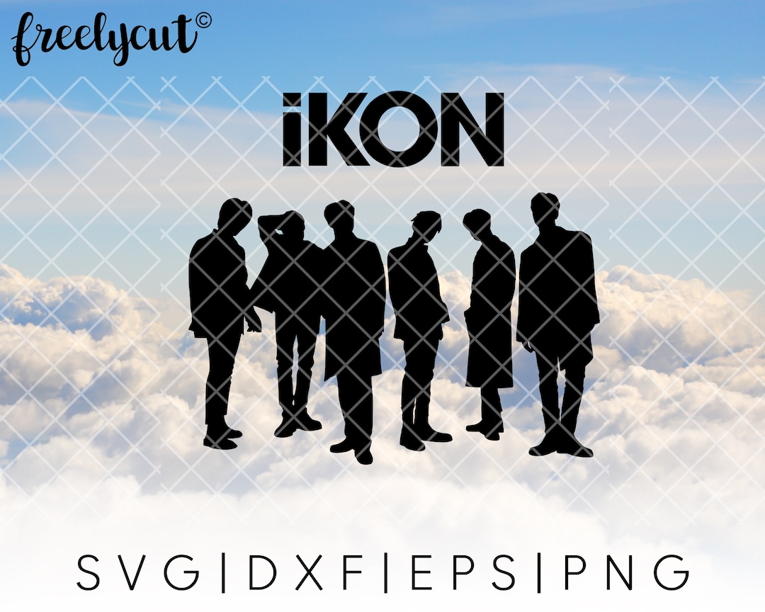 Kpop Ikon SVG Cut File Template for Cricut, Silhouette, Cutting ...