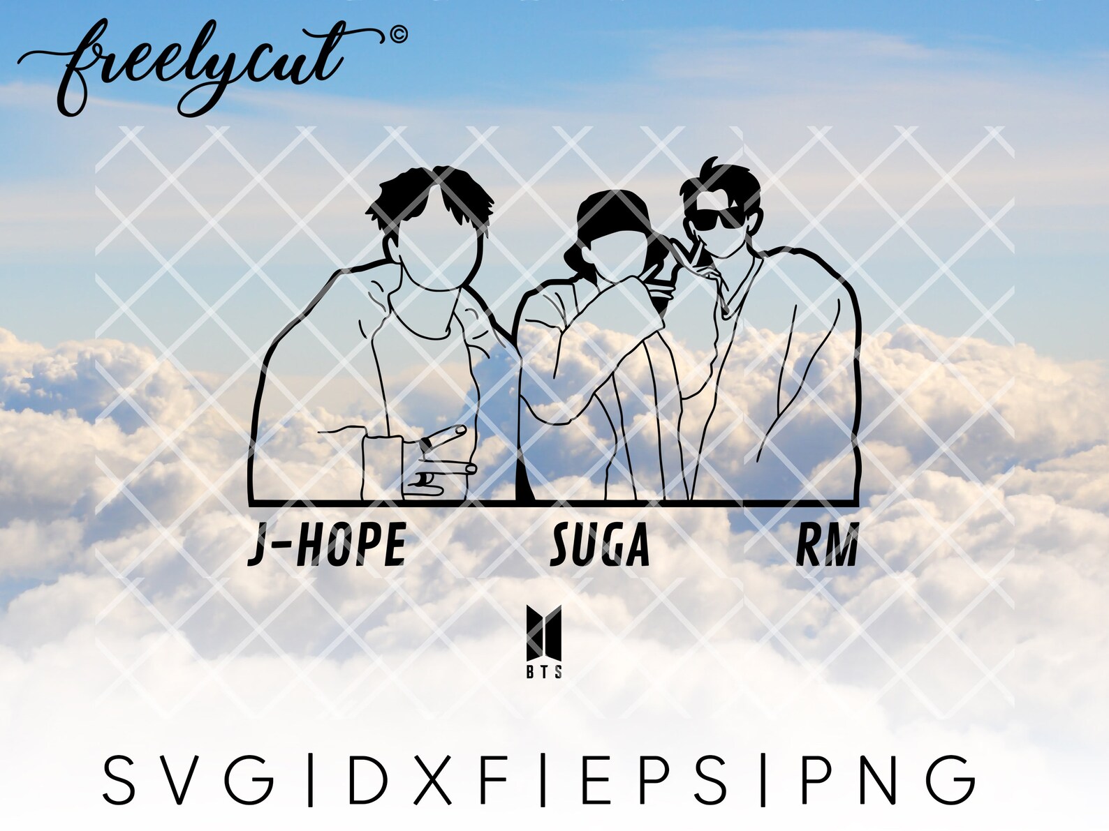 BTS Rap Line SVG Cut File Template for Cricut Silhouette - Etsy Canada