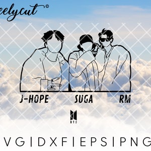 BTS Rap Line SVG Cut File Template for Cricut Silhouette - Etsy Canada