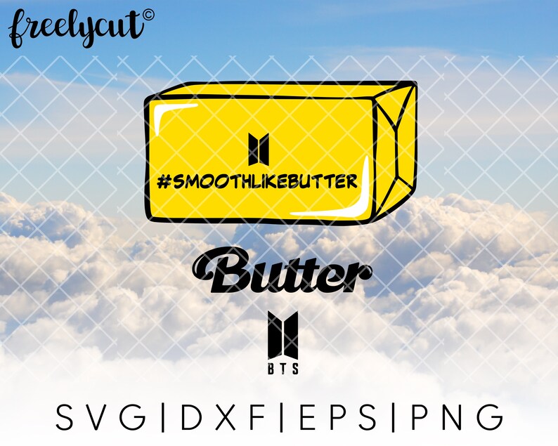 BTS Layered Butter Logo Package SVG Cut File Template for | Etsy