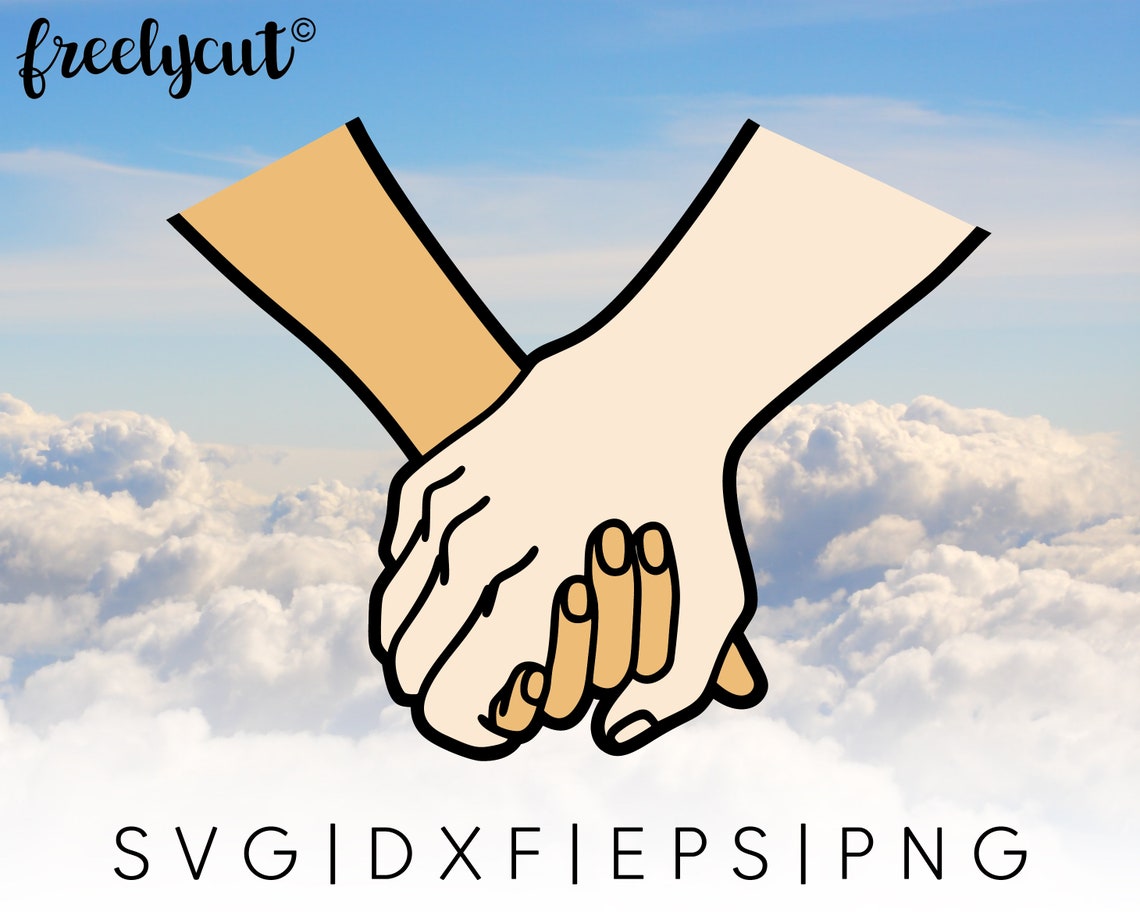Holding Hands SVG Cut File Template for Cricut Silhouette | Etsy