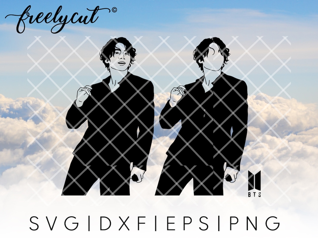 BTS Jungkook Holding a MIC SVG Cut File Template for Cricut - Etsy Hong ...
