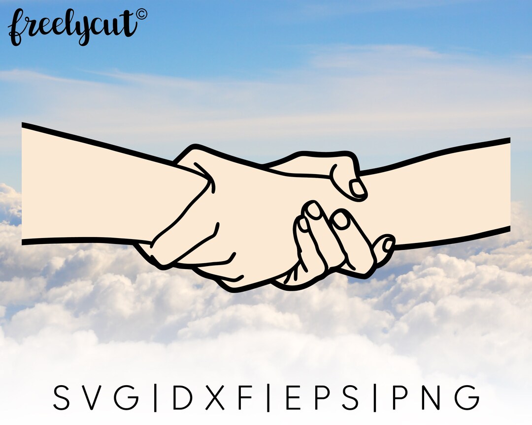 Two Helping Hands SVG Cut File Template for Cricut, Silhouette, Cutting ...
