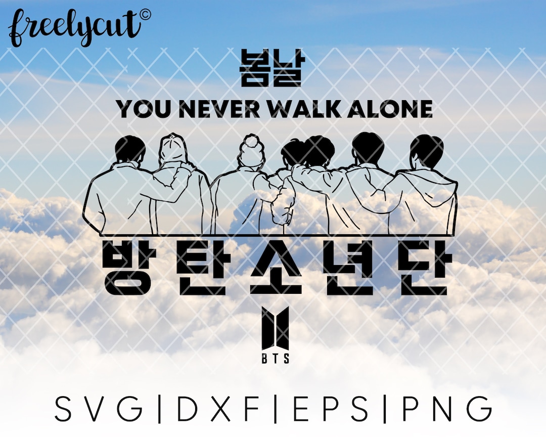 BTS Spring Day Bomnal SVG Cut File Template for Cricut, Silhouette ...