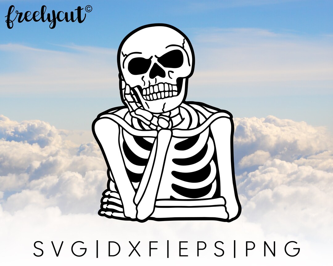 Grinning Skeleton Torso SVG Cut File Template for Cricut, Silhouette ...