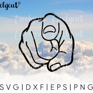 Pointing Finger SVG Cut File Template for Cricut Silhouette - Etsy Canada
