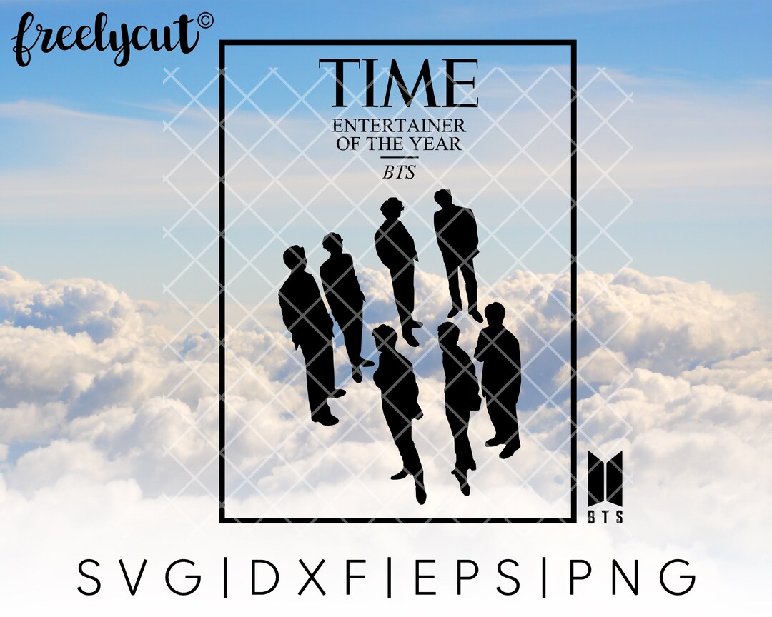 BTS Time Magazine Cover SVG Cut File Template for Cricut, Silhouette ...
