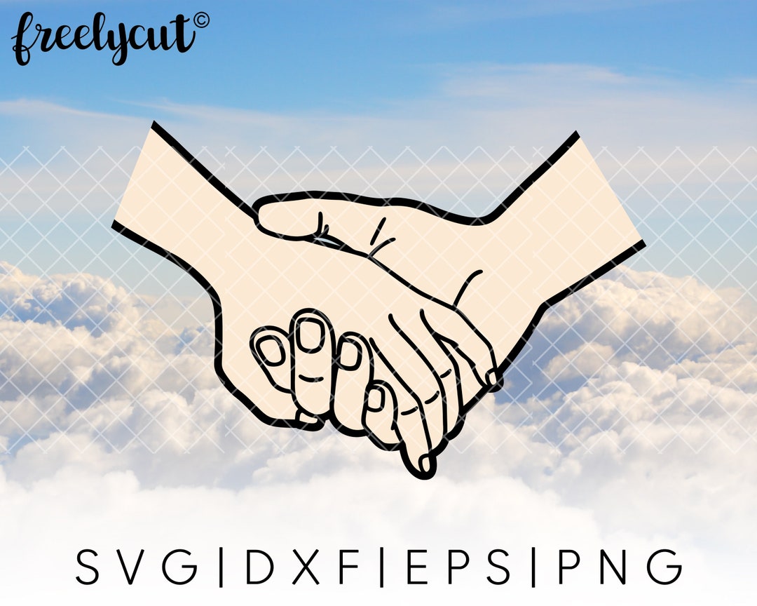 Two Hands Together SVG Cut File Template for Cricut, Silhouette ...