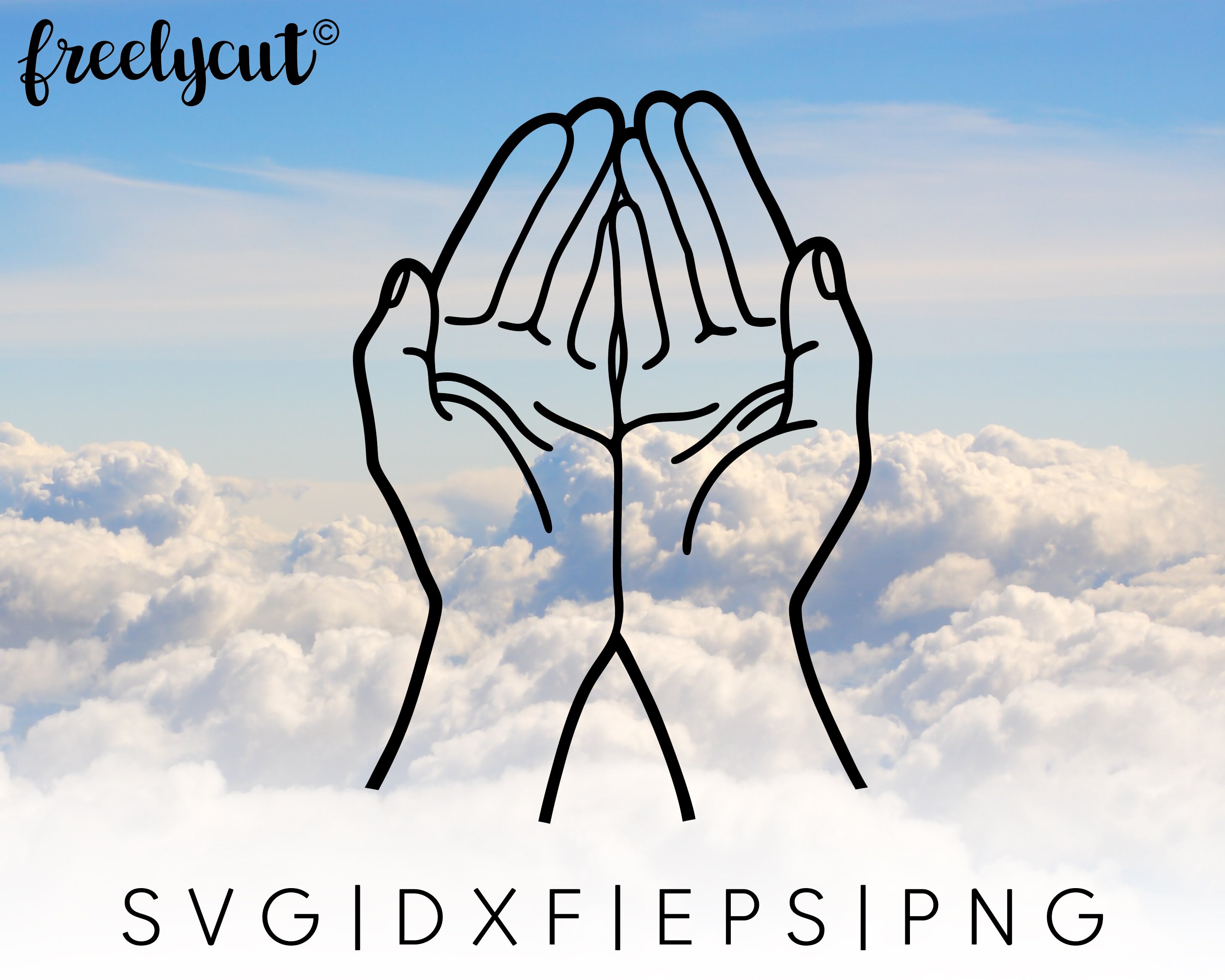 Open Cupped Hands SVG Cut File Template for Cricut - Etsy Canada