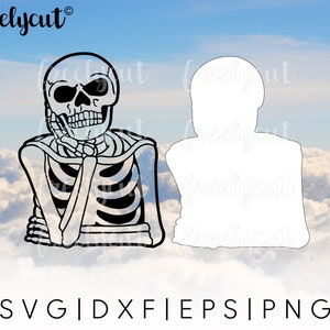 Grinning Skeleton Torso SVG Cut File Template for Cricut, Silhouette ...