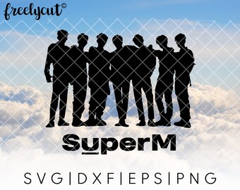 Kpop Super M SVG Logo Cut File Template - Etsy