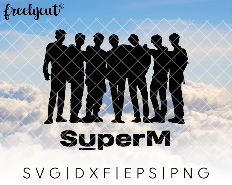 Kpop Group Super M SVG Cut File Template for Cricut | Etsy