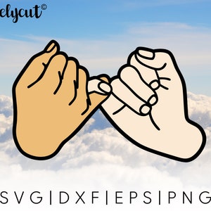 Pinky Promise SVG Cut File Template for Cricut, Silhouette, Cutting ...
