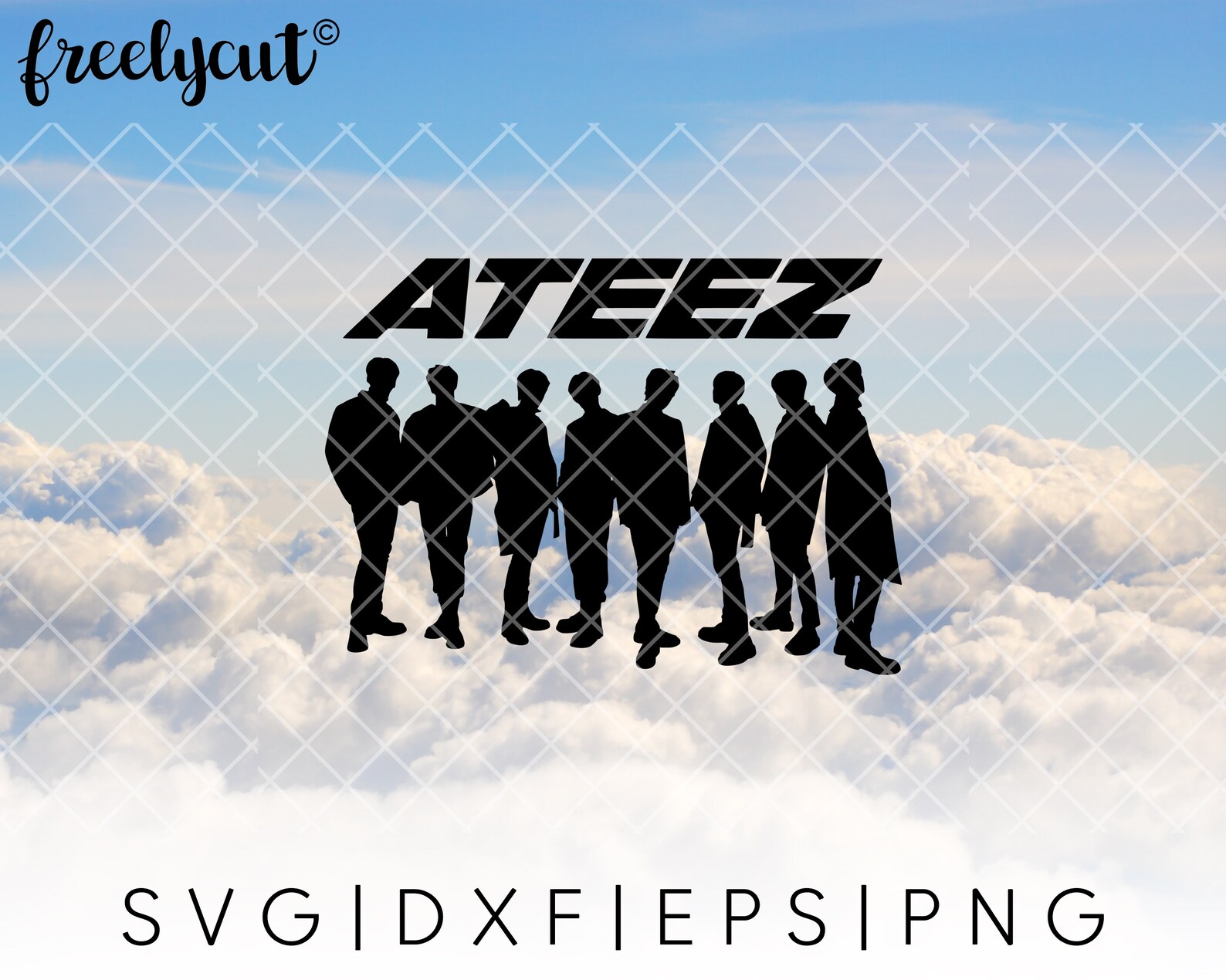 Kpop Ateez SVG Cut File Template for Cricut Silhouette | Etsy