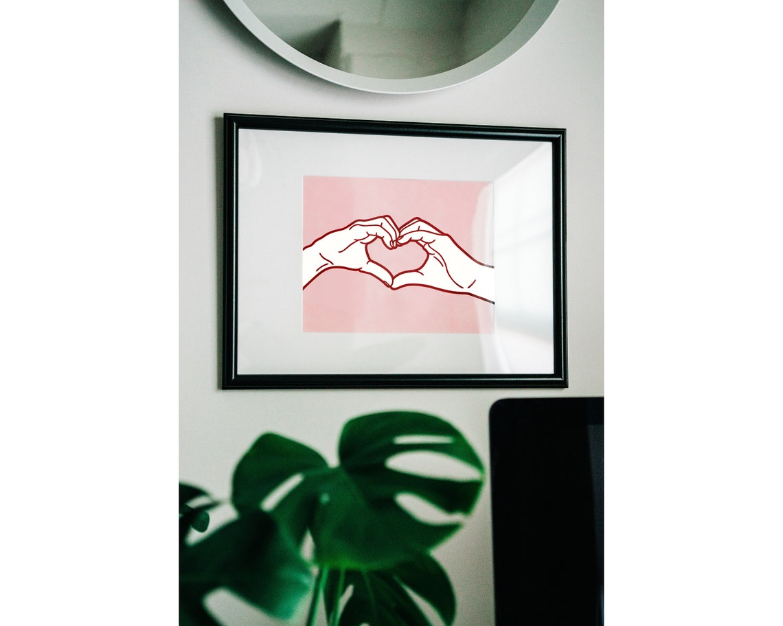 Heart with Hands SVG Cut File Template for Cricut Silhouette | Etsy